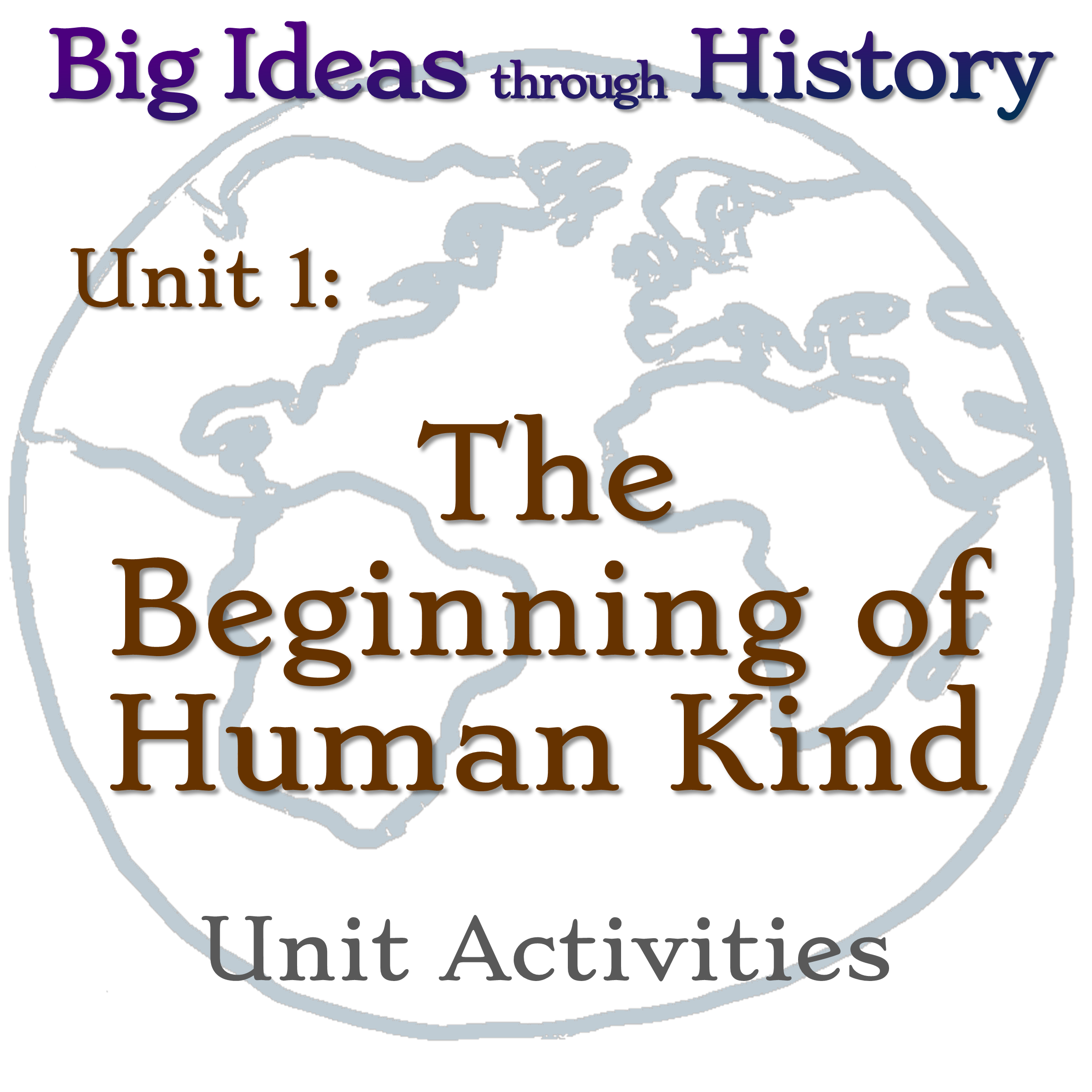 Unit 1: The Beginning of Human Kind Activities - Big Ideas through History